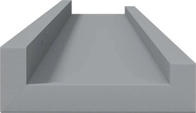 Poličky na zarámované obrázky 2 ks šedé 60 x 9 x 3 cm MDF 323935