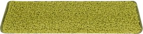 Schodové rohože 15 ks 65 x 21 x 4 cm zelené s obdélníkovým okrajem 326204