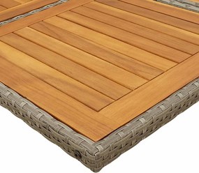 9dílný zahradní jídelní set s poduškami šedý polyratan 3210842