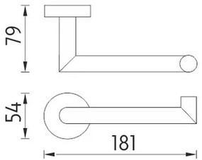 NIMCO UN 13055M-26 - Držák toaletního papíru UNIX lesklý chrom