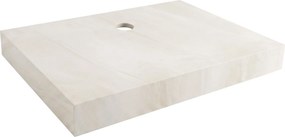 Rea Apollo, nástěnné obdélníkové umyvadlo s policí, 700x500x200mm, imitace kamene, KPL-U9991