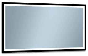 Venti Luxled zrcadlo 120x60 cm obdélníkový s osvětlením černá 5907459662733
