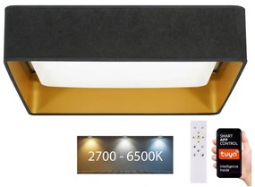 Brilagi-LED Stmívatelné svítidlo VELVET SQUARE LED/36W/230V Wi-Fi Tuya+DO šedá