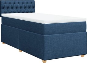 Box spring postel s matrací modrá 80x200 cm textil 3288820