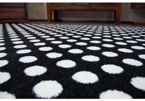 koberec SKETCH F764 černá / krém tečky velikost 160x220 cm | krásné koberce cz