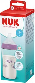 Kojenecká láhev NUK Perfect Match s kontrolou teploty Hippo 260 ml