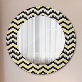 Kulaté zrcadlo s potiskem Zigzag vzor