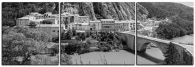 Obraz na plátně - Sisteron v Provence - panoráma 5235QC (120x40 cm)