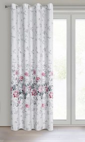 ZÁCLONA NA KROUŽCÍCH LEA05 140X250 CM KVĚTY