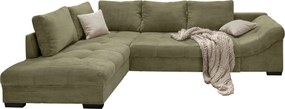 XXXLutz ROHOVÁ SEDAČKA, textil, olivově zelená P & B - Sedací soupravy - 002310006752