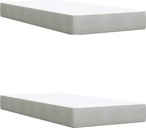 Box spring postel s matrací světle šedá 200x200 cm samet 3287830