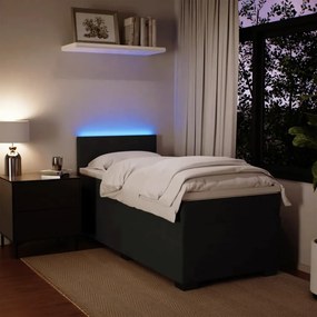 Box spring postel s matrací černá 90x190 cm samet 3288482
