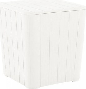 Tempo Kondela Zahradní úložný box / příruční stolek, bílá, IBLIS