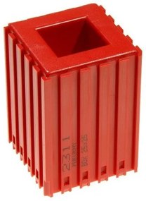 Plastový box na soustružnické nože s profilem držáku 25x25, modul 5x5, 1 dutina, červená