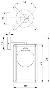 Nástěnná lampa DIEGO 1xE14/40W/230V černá