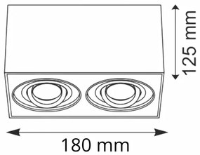 Bodové svítidlo HADAR Q2 2xGU10/10W/230V bílá