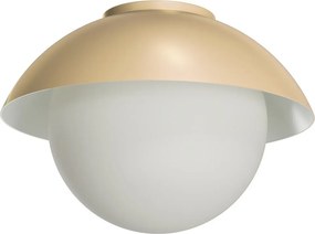 OS LUK40003 LUKIDA 2 stropní/nástěnné skleněné svítidlo zlatá / bílá IP65 25W E27 - OSMONT