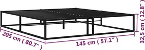 Rám postele černý kov 140 x 200 cm 324788