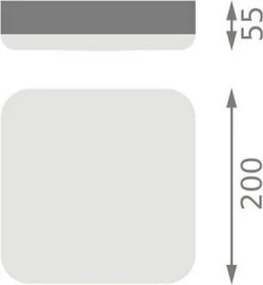 LED svítidlo LEDVANCE SF Square Slim 10W 4000K 200mm IP65 4099854102813