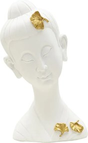Dekorace na stůl Buddha A 21 cm bílá/zlatá