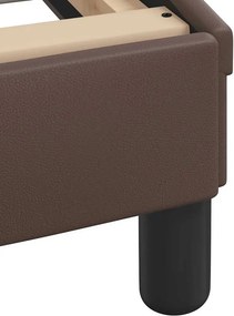 Postel s matrací Dover hnědá 120 x 200 cm umělá kůže 3208379