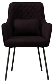 DOLMAR SEDAČKY Jídelní židle - KR-7, různé tkaniny a barvy na výběr Čalounění: tmavě hnědá (Uttario Velvet 2963)
