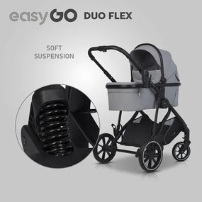 Sourozenecký kočárek EasyGo Duoflex Cloudy Gray