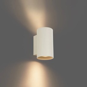 Moderní nástěnná lampa béžová GU10 50mm kulatá 2-světla - Sandy