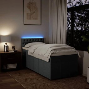 Box spring postel s matrací tmavě šedá 80 x 200 cm textil 3289203