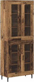 Vysoký bufet 2 ks Staré dřevo 69,5 x 34 x 180 cm 3403180