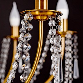 Toolight - Křišťálový lustr Glamour APP765, zlatá, OSW-08485