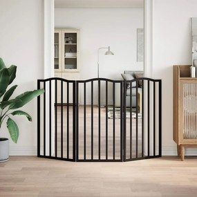vidaXL Zábrana pro psy skládací 3 panely 150 cm topolové dřevo [352230] Barva: hnědý dub