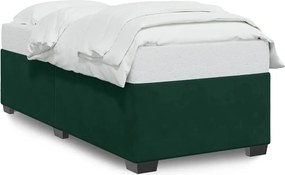 Rám postele bez matrace tmavě zelená 90 x 200 cm samet 3284610