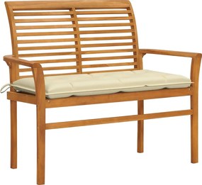 vidaXL Zahradní lavice s poduškou 112 cm masivní teak [3062669] Barva: antracitová