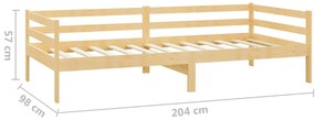 vidaXL Marketos Válenda masivní borové dřevo 90 x 200 cm