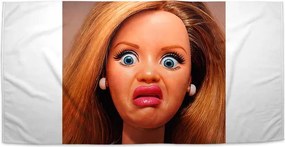 Sablio Ručník Znechucená Barbie - Meme Barbie - 70x140 cm