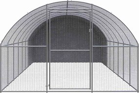 Venkovní klec pro kuřata 3 x 8 x 2 m pozinkovaná ocel 3095475