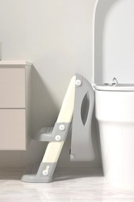 Dětské schůdky 02 s nástavcem na WC šedé