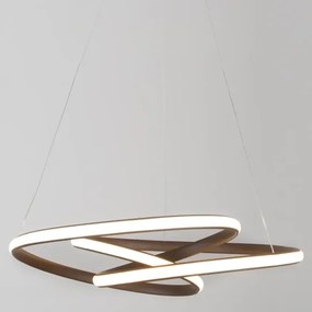 LED lustr Menton 52 Hnědá