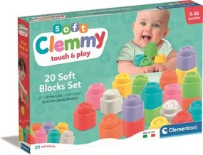 Clementoni Soft Clemmy Sada 20 měkkých kostek / od 6 měsíců