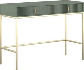 Toaletní stolek Maggiore 104 cm zelený/zlatý