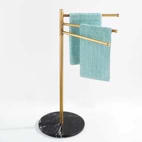 Waterfall Designový kovový držák na ručníky | antický bronz