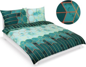 Bavlněné povlečení na dvoudeku Zelená 90/636 - 180x220 cm, 2ks 70x90 cm