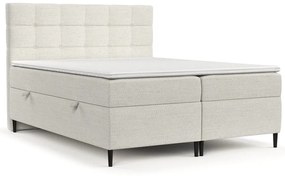 Krémová boxspring postel s úložným prostorem 140x200 cm Urbaneo – Maison de Rêve