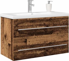 Skříňka pod umyvadlo 2 ks Staré dřevo 80 x 38,5 x 48 cm 3333135