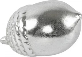 Dekorativní soška SILVER ACORN 13 cm, stříbrná