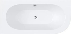 BPS-koupelny Akrylátová asymetrická vana s krycím panelem HYD-EBI140L 140x75 cm LEVÁ, bílá
