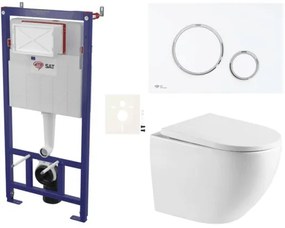 Závěsný wc set do lehkých stěn / předstěnová SAT SIKOSSREX6776K