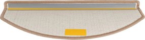 Schodové rohože 15 ks 65 x 24 x 4 cm světle hnědé, půlkulaté, velké 133886