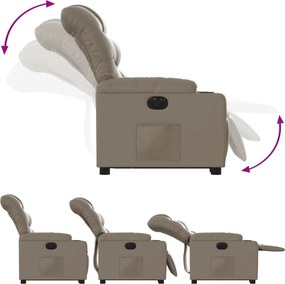 Elektrické zvedací polohovací křeslo cappuccino umělá kůže 3206619